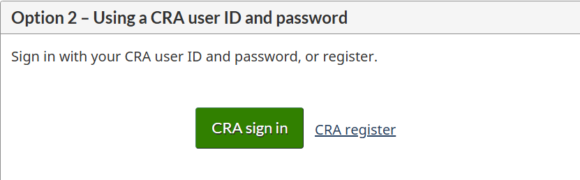 Como Registrarse en CRA MyAccount