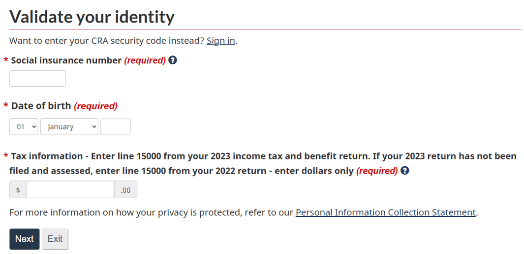 How to Register in CRA MyAccount