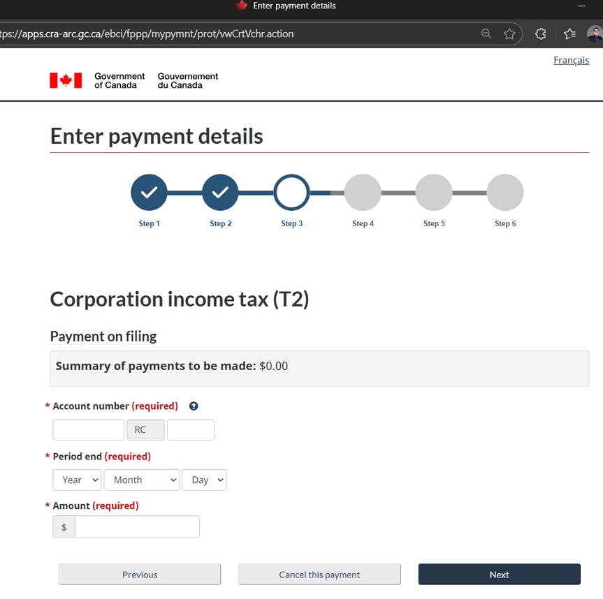 How to Make a T2 Corporate Tax Payment Using the CRA’s My Payment Service